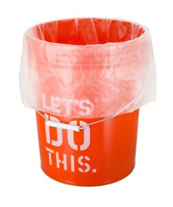 5 gallon bucket liner bags for marinading and brining - durable, food grade, bpa free, 25/roll