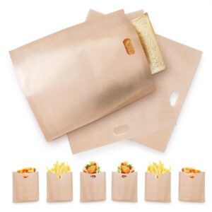 12pcs non stick reusable toaster bags - toaster sandwich bags grilled cheese toaster bags reusable bags for food - fiberglass heat resistant toaster bags for grilled cheese sandwiches, toaster sleeves