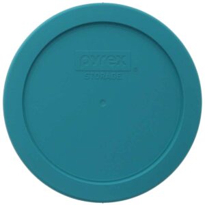 Pyrex 7201-PC Turquoise Round 4-Cup Plastic Food Storage Lid, Made in USA