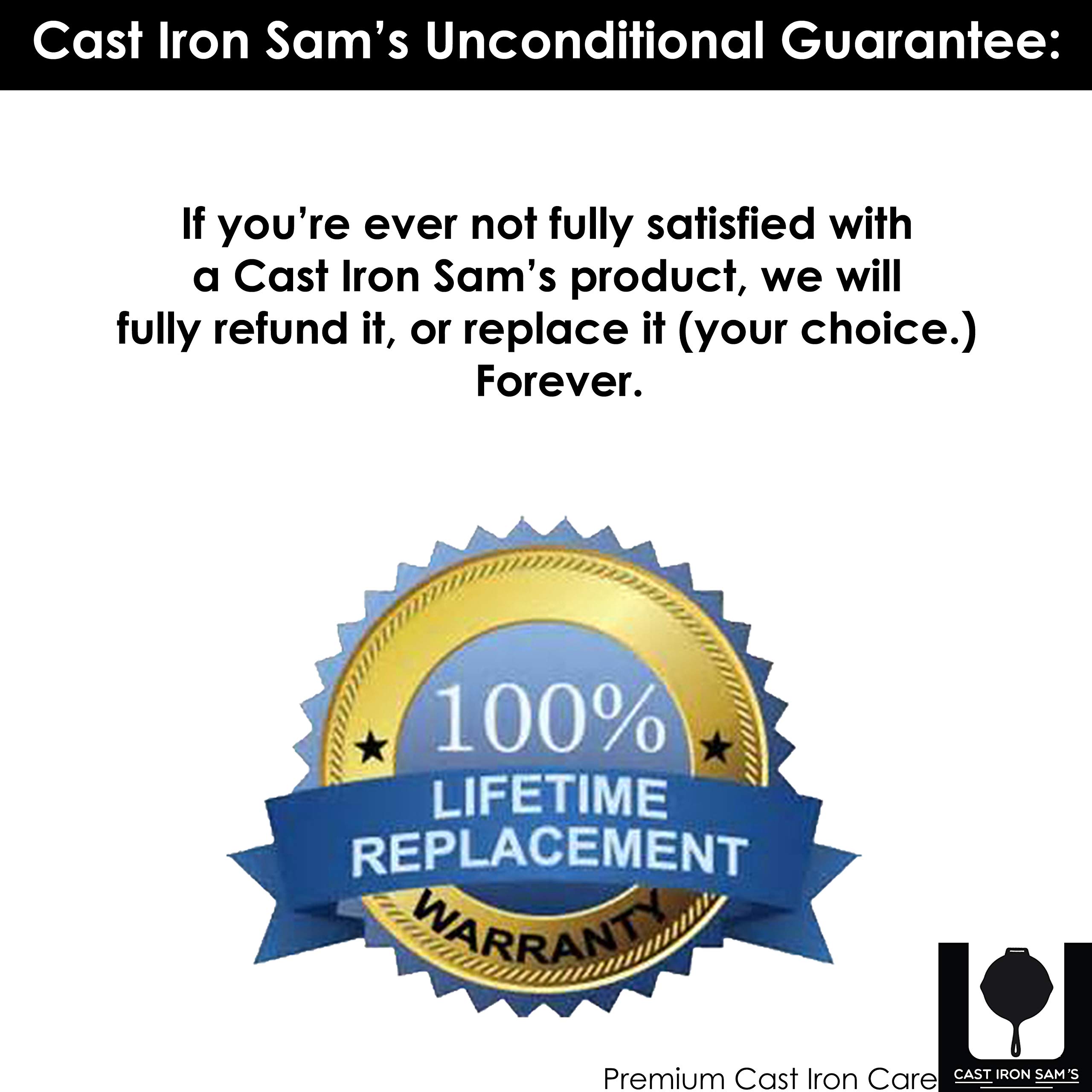 Cast Iron Sam's 100% Natural Cast Iron Seasoning Oil - Clean, Condition, Protect and Care for Your Cookware – Cast Iron Oil for All Iron Pans, Skillets, Griddles, Dutch Ovens, Woks.