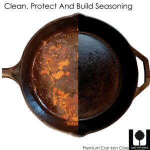 Cast Iron Sam's 100% Natural Cast Iron Seasoning Oil - Clean, Condition, Protect and Care for Your Cookware – Cast Iron Oil for All Iron Pans, Skillets, Griddles, Dutch Ovens, Woks.