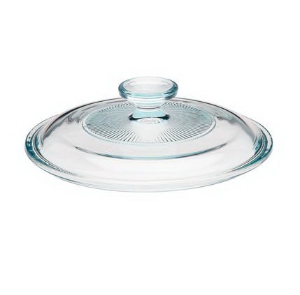 CORNINGWARE French White 1-1/2-qt Fluted Round Glass Cover