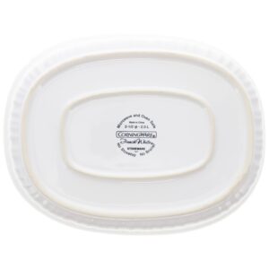 CorningWare French White 1.5 Quart Oval Casserole Bundle: 1.5 Oval with Plastic Lid