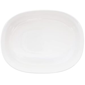 CorningWare French White 1.5 Quart Oval Casserole Bundle: 1.5 Oval with Plastic Lid