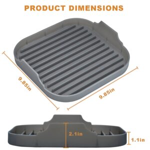 JILLMO Bacon Cooker for Microwave Oven, Microwave Bacon Cooker Bacon Maker, Food-Grade Silicone Microwave Bacon Tray, Grey