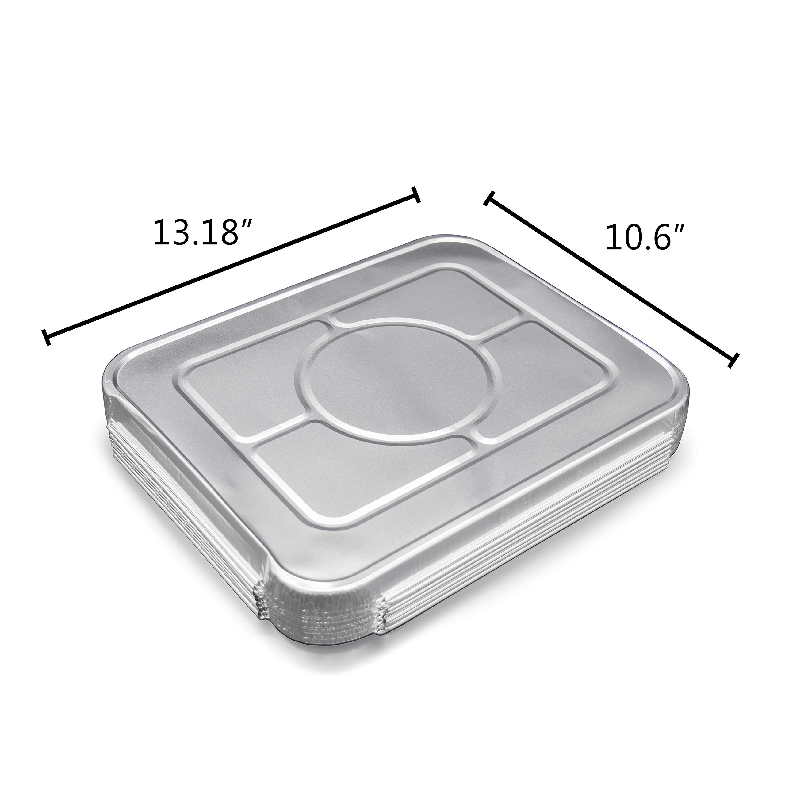 (35 Pack) Premium Lids for Chafing Pans 9" x 13" Half Deep Pans l Top Choice Disposable Heavy Duty Aluminum Foil Tin Pan Lid Perfect for Roasting Potluck Catering Party BBQ Baking Cakes Pie