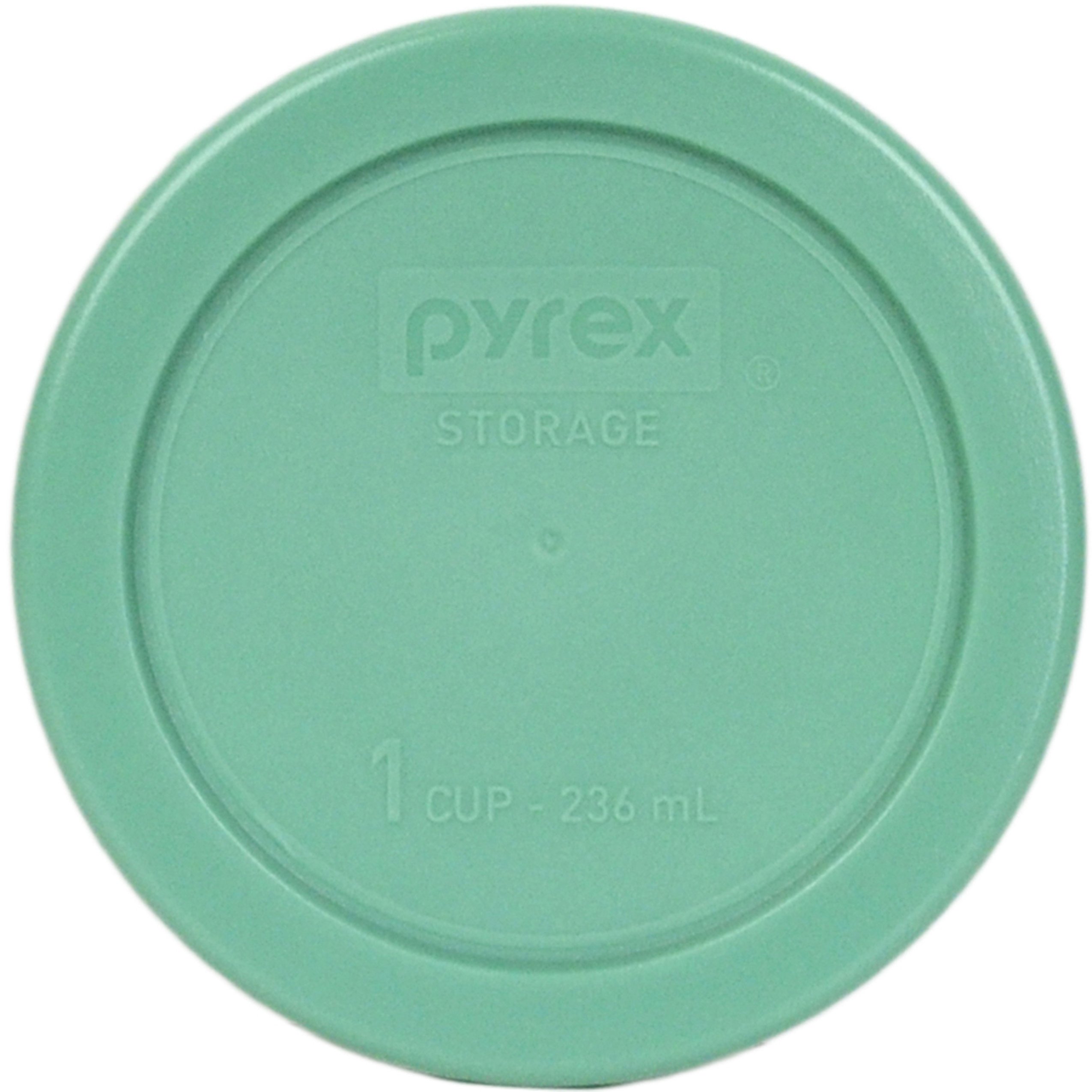 Pyrex Bundle - 2 Items: 7202-PC 1-Cup Green Plastic Food Storage Lids, Made in USA