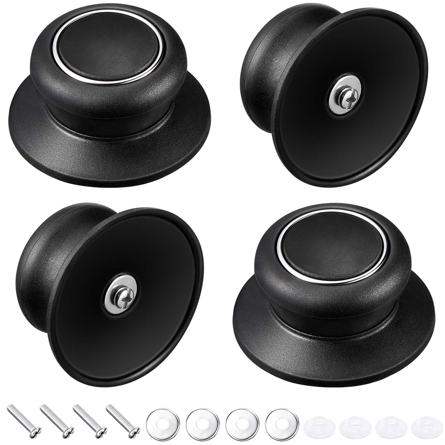 4 Pieces Pot Lid Knob Pan Lid Holding Handle Universal Kitchen Cookware Lid Replacement Knob