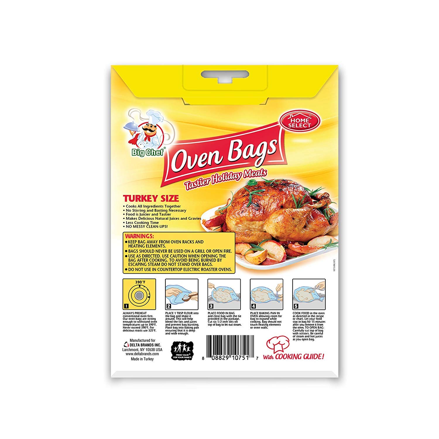 Home Select Oven Bags Turkey Size - 3 Ct. (Pack of 2)6