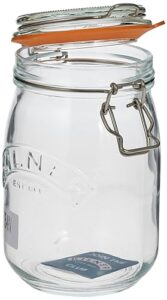 kilner round clip top jar, 34-fl oz, 1 l