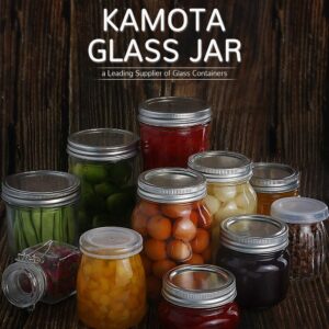 KAMOTA lass Jars, 32 PACK 6 oz Clear Yogurt Jars With Gold Lids, Glass Pudding Jars Yogurt Jars Ideal for Jam, Honey, Wedding Favors, Shower Favors(200ml)