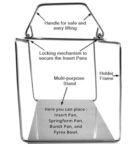 EasyShopForEveryone Stainless Steel 3 Tier Stackable Insert Pans, Compatible with 6 Qt Instant Pot, Pot-in-Pot, Baking Pans for Flan, Layer Cake