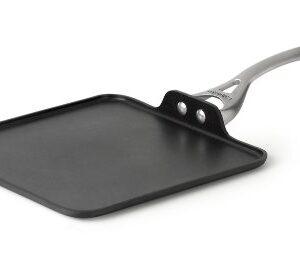 Calphalon Contemporary Hard-Anodized Aluminum Nonstick Cookware, Square Griddle Pan, 11-inch, Black