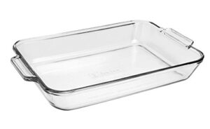 anchor hocking oven basics bake dish, 5 quart, clear