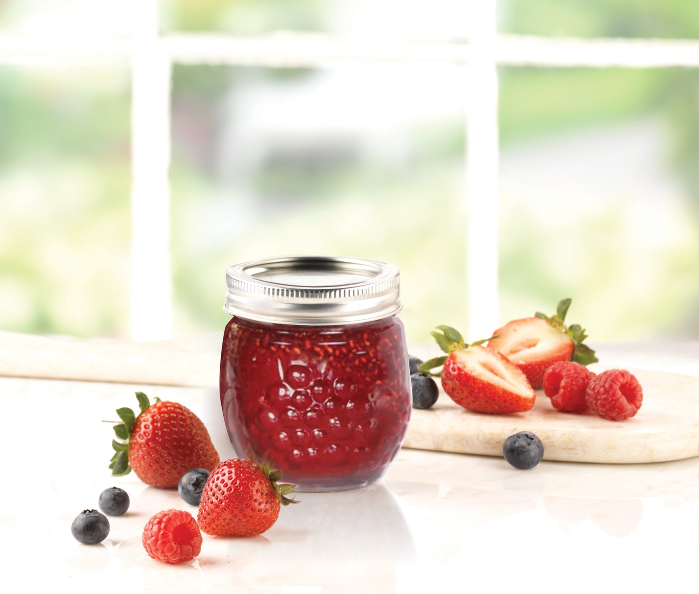 Ball FBA_1440081210 Jelly Elite Collection Jam Jar (4 Pack), Clear, RM 8 Oz