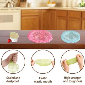 Fresh Keeping Bags 80pcs 4 Szie Reusable Stretch Plastic Wrap Bowl Covers Food Storage Covers Preserving Lids for Fruit Vegetable Meat Preservation