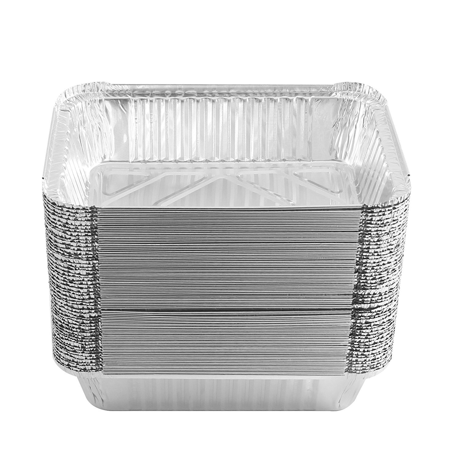 PARTY BARGAINS Aluminum Foil Pans Container - (50 Pack) 9” x 6” x 2” Premium Quality & Durable Steam Table Pan for Cooking, Baking, Roasting, & Broiling, Excellent for Takeouts, Meal Prepping