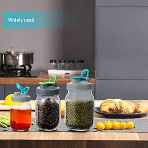 4pcs Regular Mouth Flip Cap Lids for Ball Mason Jar, Leak-free and Airtight, Easy Pouring Spout (Jars Not Included)