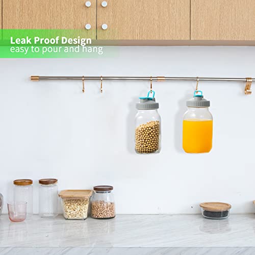 4pcs Regular Mouth Flip Cap Lids for Ball Mason Jar, Leak-free and Airtight, Easy Pouring Spout (Jars Not Included)