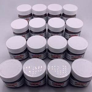 Mini Nutella Jars, 16 Pack of 0.88oz Glass Nutella Mini Jars by Snackivore. Single Serve Nutella.