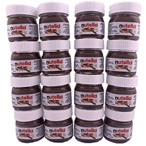 Mini Nutella Jars, 16 Pack of 0.88oz Glass Nutella Mini Jars by Snackivore. Single Serve Nutella.