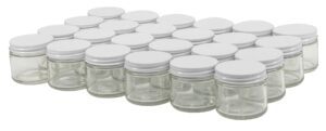 north mountain supply - ssc-2oz-wt 2 ounce glass straight sided spice/canning jars - with 53mm white lids - case of 24