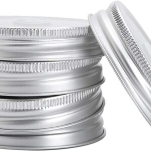 Gisedkle 30 Pcs Regular Mouth Mason Jar Lids with Straw Hole Compatible，Metal Mason Canning Lids Decorative Mason Jar Caps for Drinking&Food Storage.