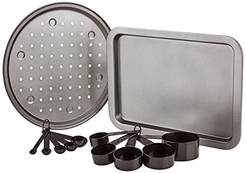 Gibson Home Back to Basics Nonstick Aluminum Cookware Set, 59-Piece, Black