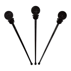 stixtogo 4.75" black stir n plug stix for disposable lids, package of 200