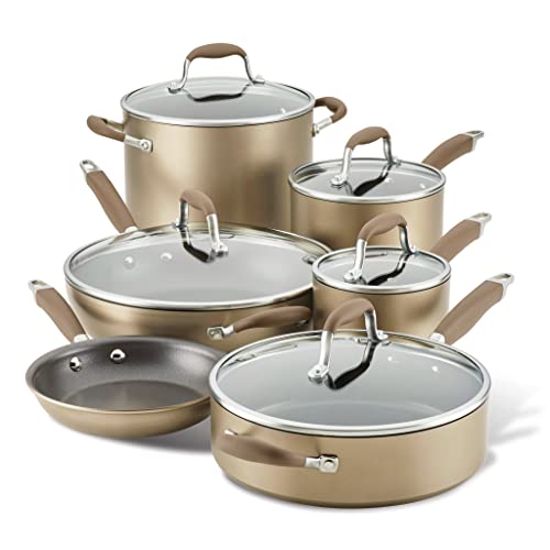 Anolon Advanced Home Hard-Anodized Nonstick 11-Piece Cookware Set (Bronze)