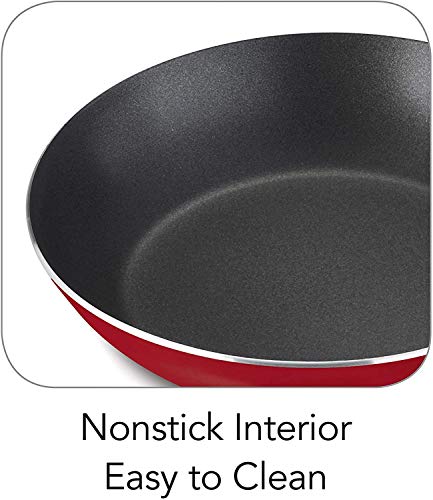 NEW 9-Piece Simple Cooking Nonstick Cookware Set (Red)