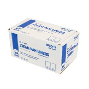 Royal 1/2 Pan Steam Pan Liners with Twist Ties, Package of 250