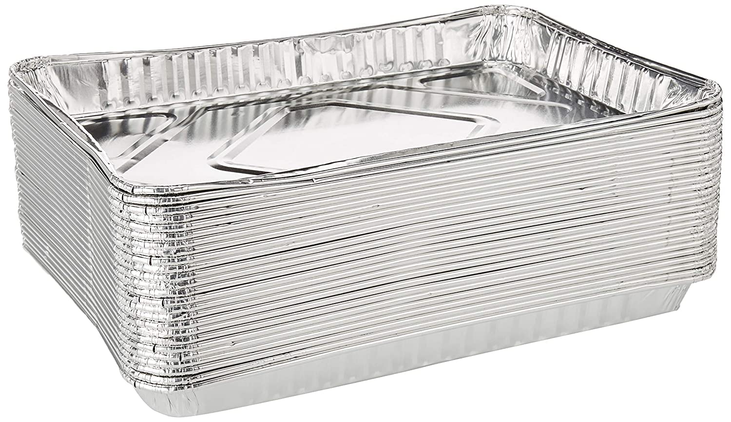 DCS Deals Pack Of 12 1/4-Size (Quarter) Sheet Cake Aluminum Foil Pan– Extra Sturdy and Durable – Great for Bake Sales, Events and Transporting Food - 12-3/4" x8-3/4 x 1-1/4"