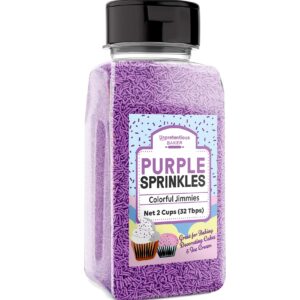 Unpretentious Purple Sprinkles, Perfect for Festivities, Multi-Use Shaker Bottle, Dessert Decorating