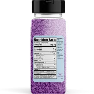 Unpretentious Purple Sprinkles, Perfect for Festivities, Multi-Use Shaker Bottle, Dessert Decorating