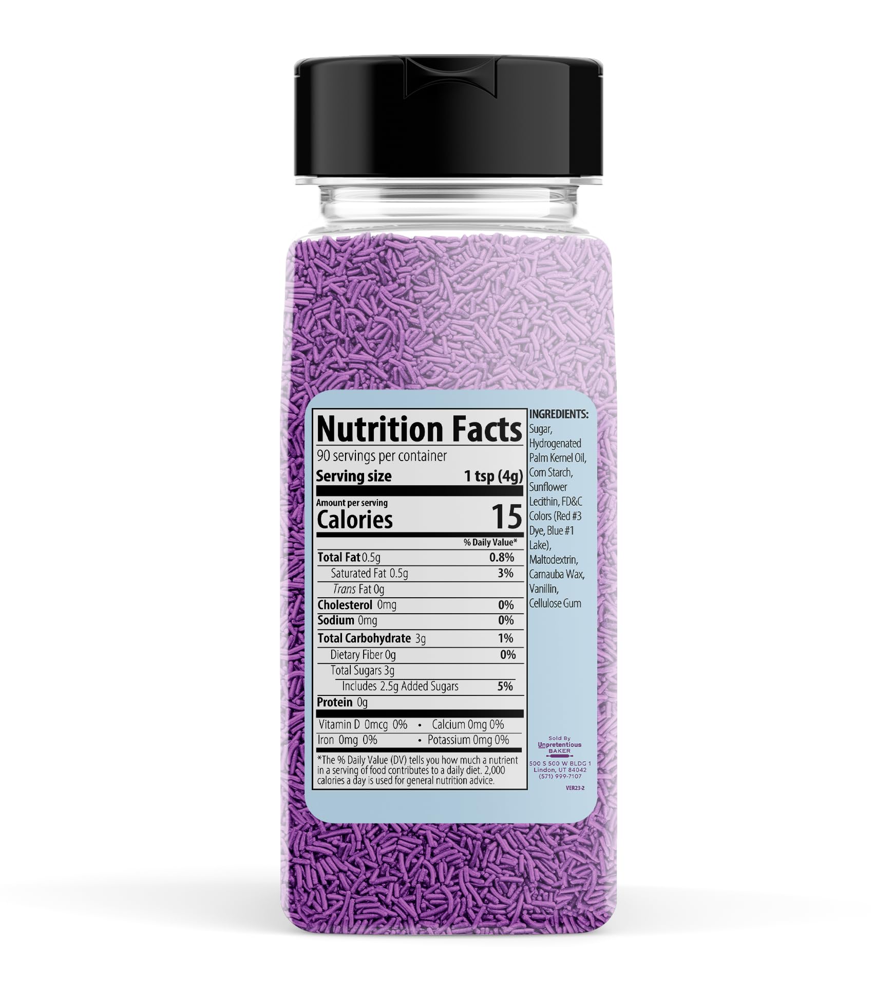 Unpretentious Purple Sprinkles, Perfect for Festivities, Multi-Use Shaker Bottle, Dessert Decorating