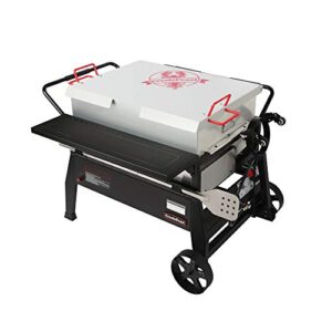 creolefeast cfb2001 150 qt. crawfish seafood boiler, double sack outdoor stove propane gas cooker with folding tank mounting bracket and stirring paddle, for crawfish season