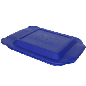 Pyrex 8" Square Baking Dish with Blue Plastic Lid