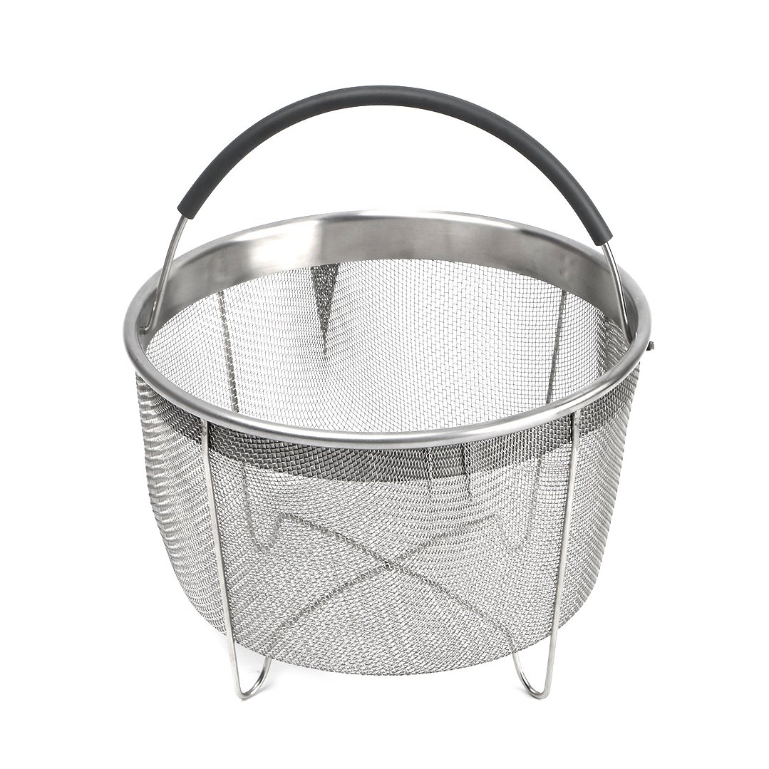 Stainless Steel Steamer Basket with handle for Instant Pot Accessories 6qt 8qt Pressure Cooker, Made by Kaviatek