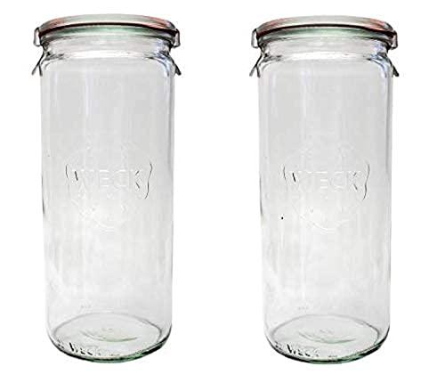 Weck Jars 908 1 Liter - Pack of 2 Glass Jars