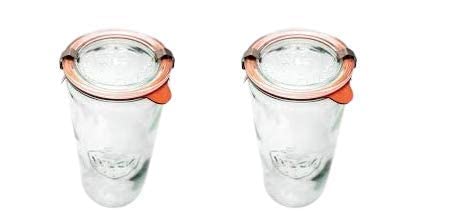 Weck Jars 908 1 Liter - Pack of 2 Glass Jars