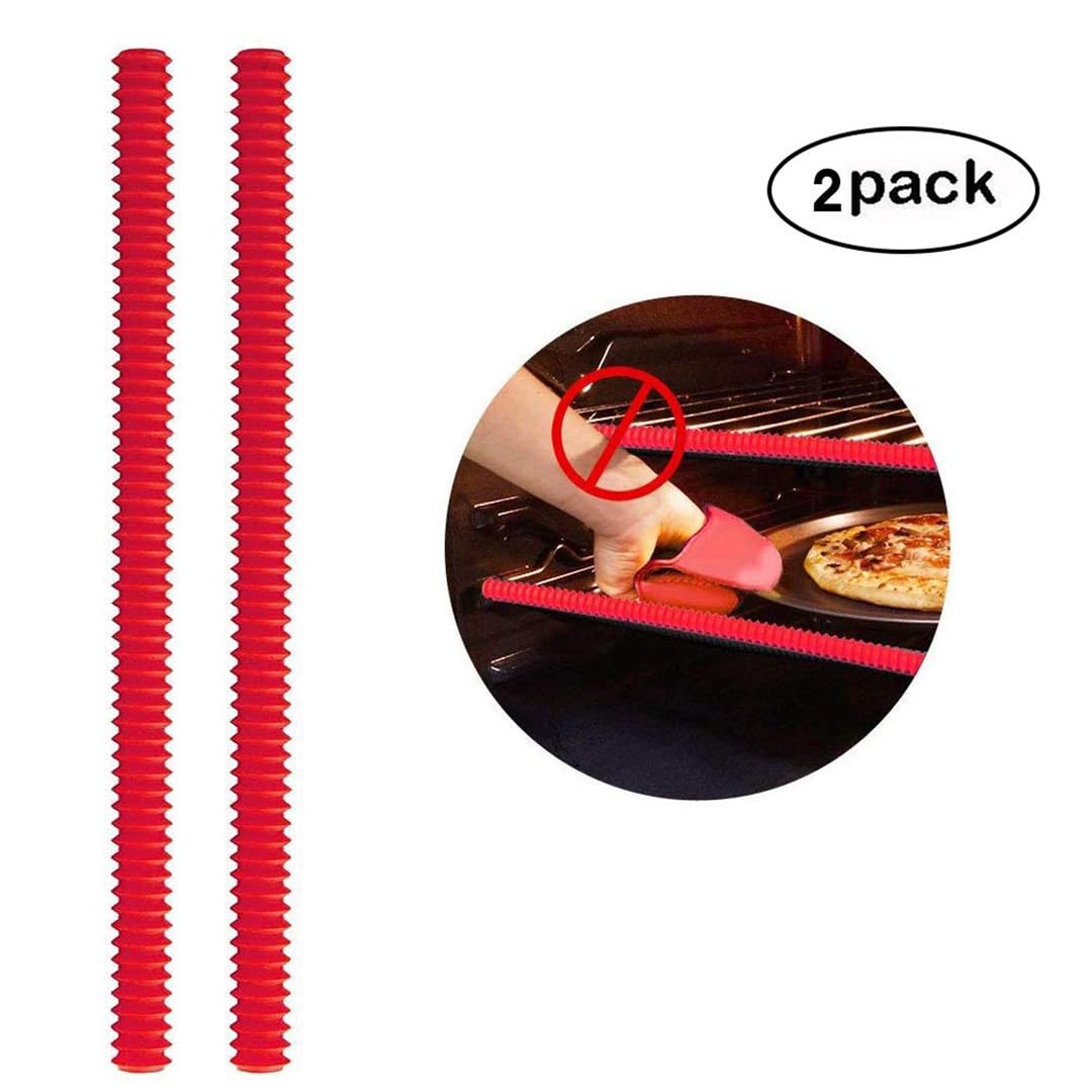 Baker Boutique 2pcs Silicone Baking Rack Cover Non Stick Oven Guard Safe Non Slip Burn Protector Hot Strip