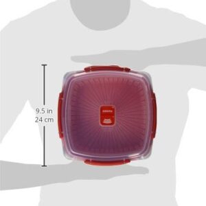 Sistema Microwave Collection Steamer, Medium, 83.5 oz./2.4 L, Red