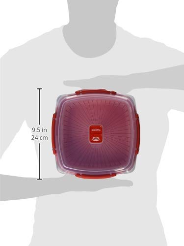 Sistema Microwave Collection Steamer, Medium, 83.5 oz./2.4 L, Red