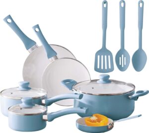 12pc ceramic cookware set