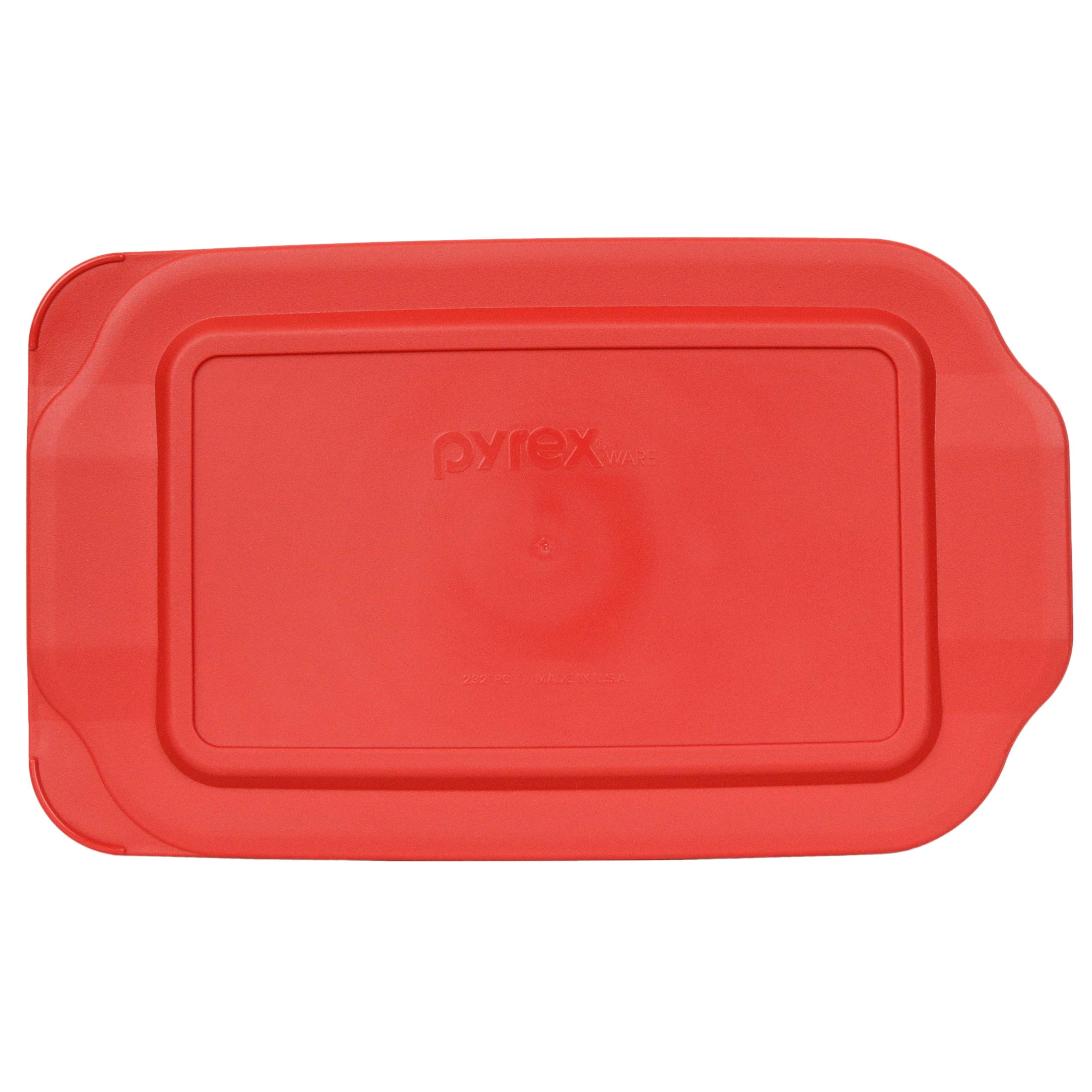 Pyrex 232-PC 2qt Red Lid - Made in the USA (made for the Pyrex 232 glass dish ONLY)