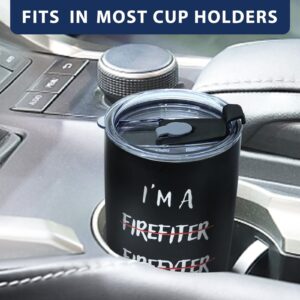 Firefighter Gifts For Men - 20oz Stainless Steel Tumbler for Dad from Daughter Son - Cool Birthday Gifts For Husband from Wife - Christmas Gifts for Firefighter Boyfriend, 1 Piece