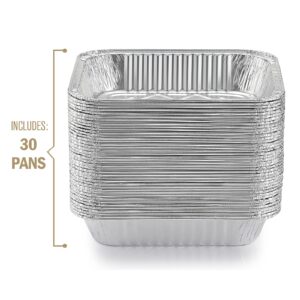 9x13 Aluminum Pans Disposable Foil Pans (10-Pack), Half Size Deep Steam Table Pans Extra Thick for Baking, Cooking, Roasting, Heating …