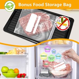 GEMITTO Defrosting Tray for Frozen Meat, Rapid Thawing Plate for Fast Defrosting Frozen Food, Quick Safe Food Defroster Thawing Board for Meat Pork Beef Fish