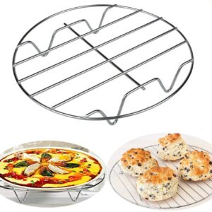 Konrisa Stainless Steel Steam Rack for Instant Pot Cooking Trivet Rack Holder Egg Steamer Basket Trivet Food Stand Air Fryer Rack for Pressure Cooker, Set of 3